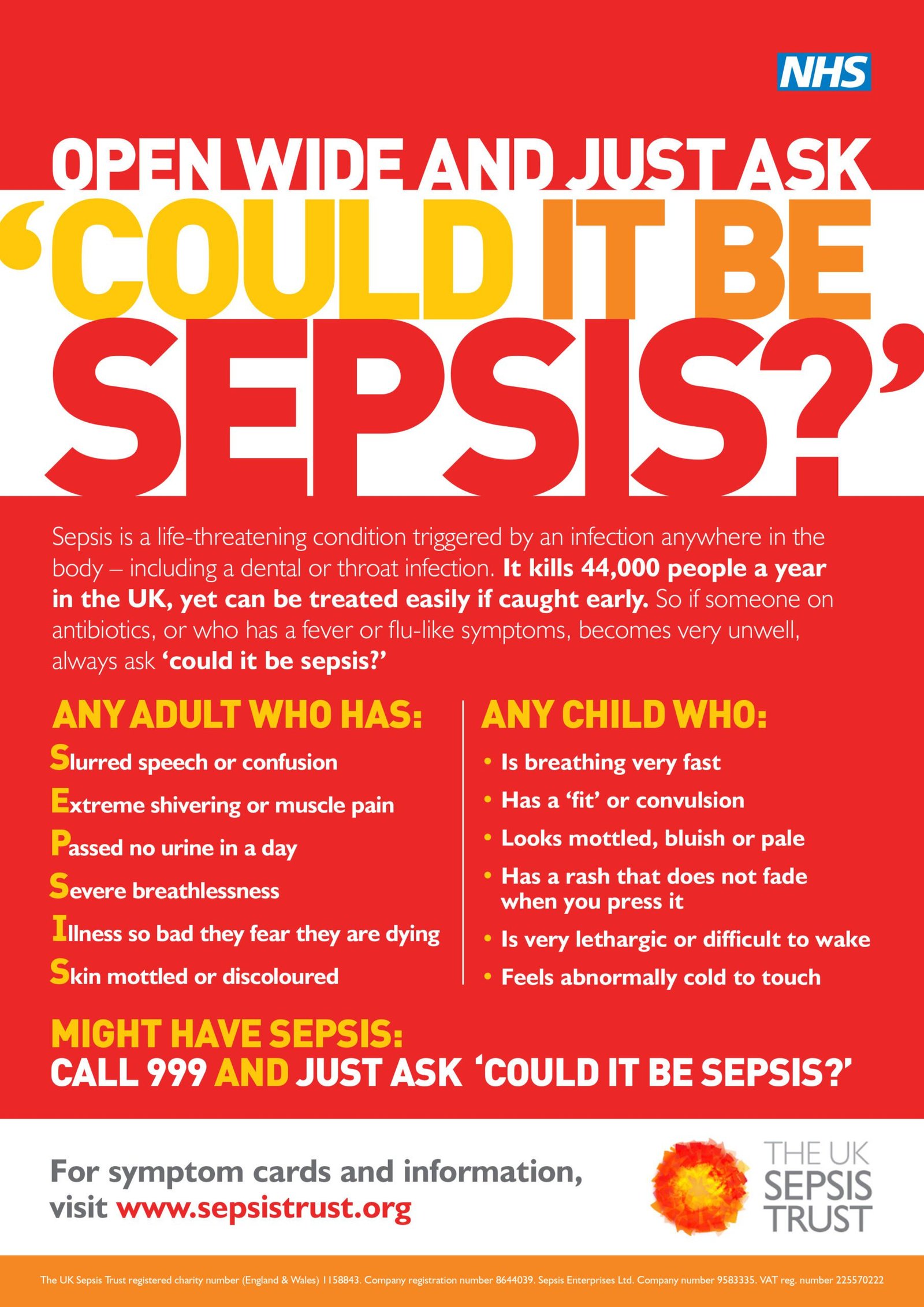 Sepsis poster - The Composite Bonding Company